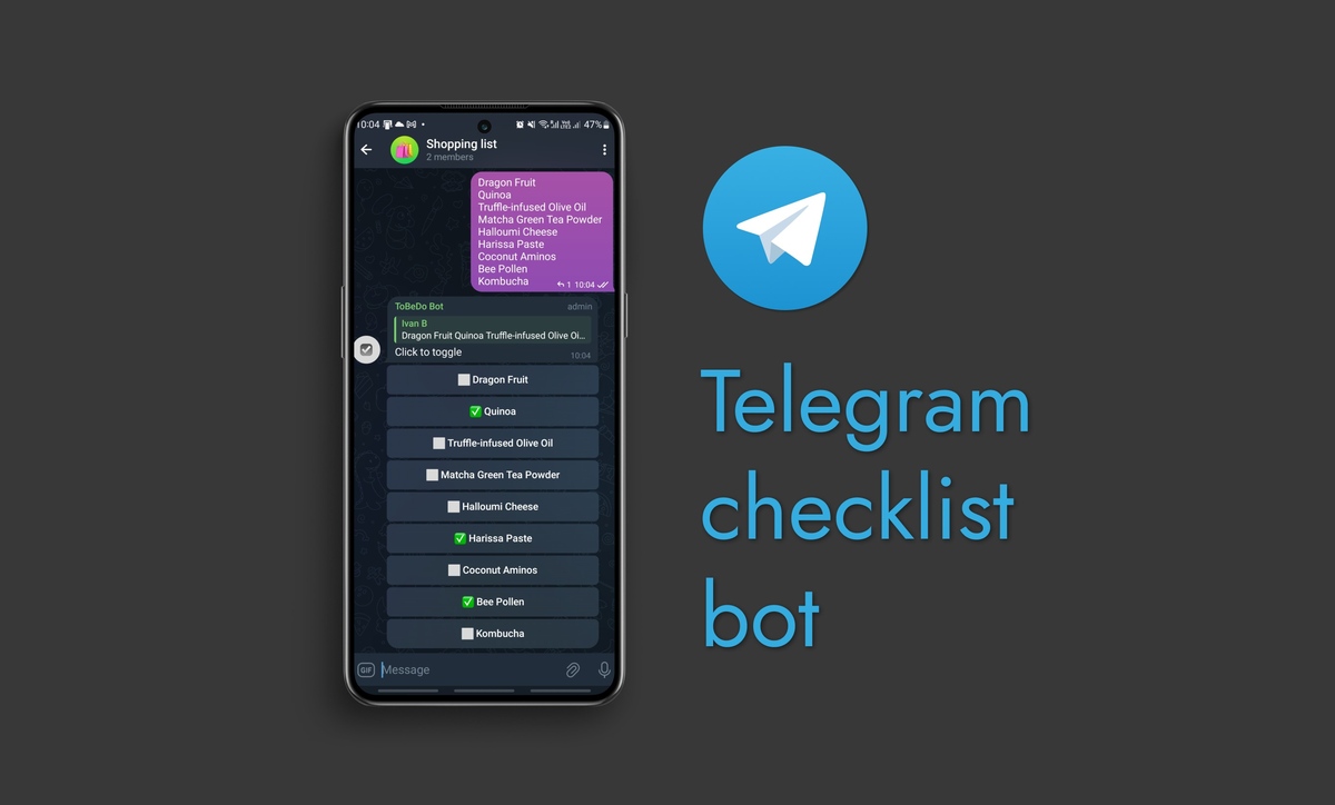 ToBeDo - Simple Telegram checklist (ToDo) bot ToBeDo - Simple Telegram checklist (ToDo) bot